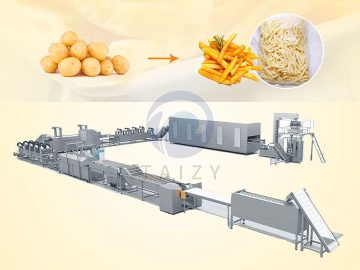 200kg/h Fully automatic frozen french fries making machine manufacturer